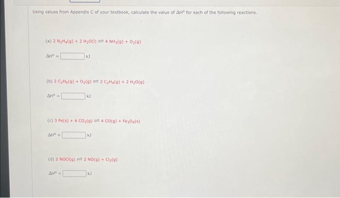 Using values from Appendix C of your textbook, | Chegg.com