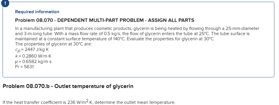 Solved !Required informationProblem 08.070 - ﻿DEPENDENT | Chegg.com