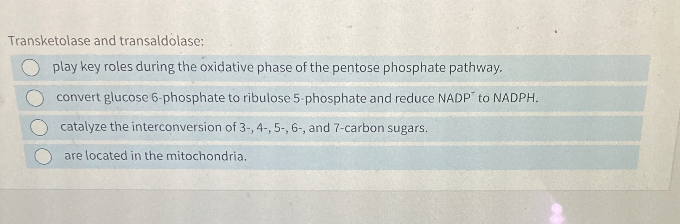 Solved Transketolase and transaldolase:play key roles during | Chegg.com