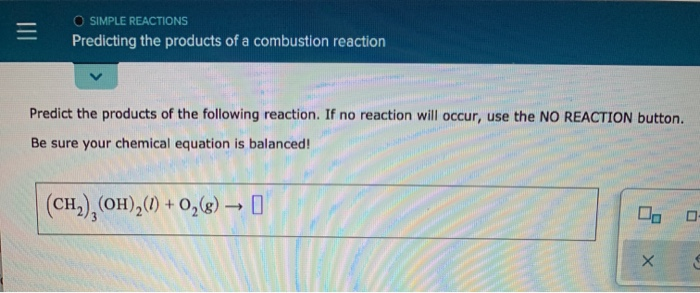 Solved O SIMPLE REACTIONS Predicting the products of a | Chegg.com