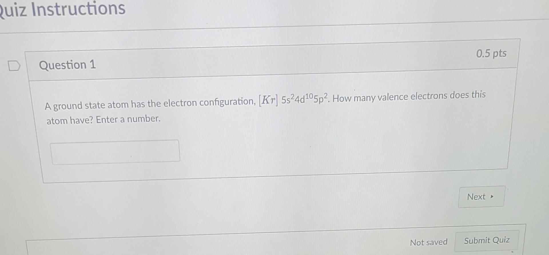 Solved 1- A ground state atom has the electron configuration | Chegg.com