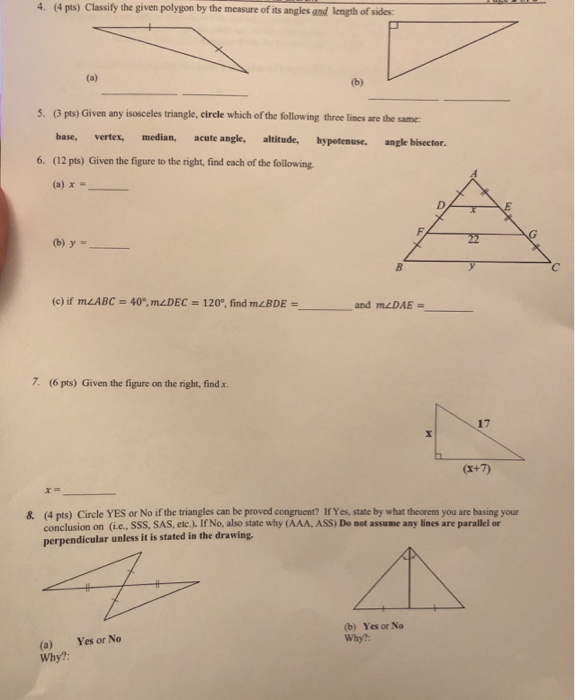Solved 4. (4 pts) Classify the given polygon by the measure | Chegg.com Solved 4. (4 pts) Classify the given polygon by the measure | Chegg.com