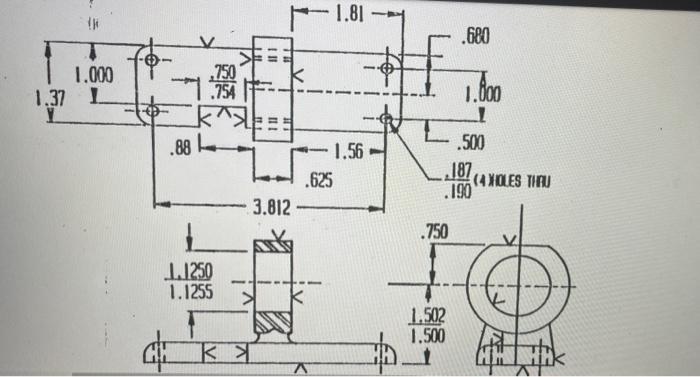Solved Q1: a: use the drawing to calculate dimension, pins, | Chegg.com