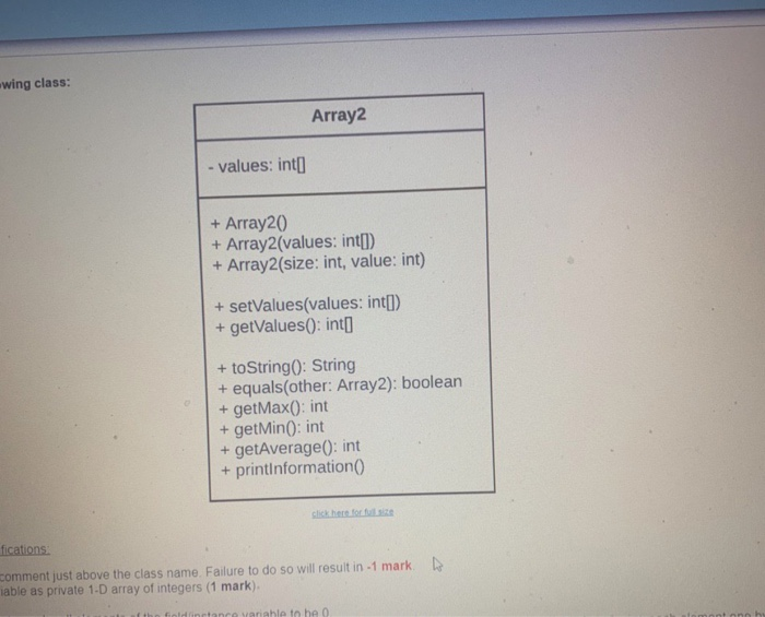 Solved wing class: Array2 - values: intl + Array20 + | Chegg.com