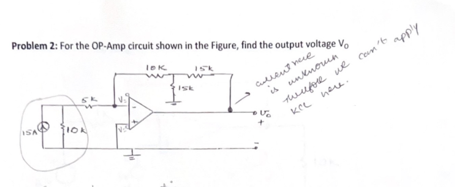 Solved Problem 2: For the OP-Amp circuit shown in the | Chegg.com