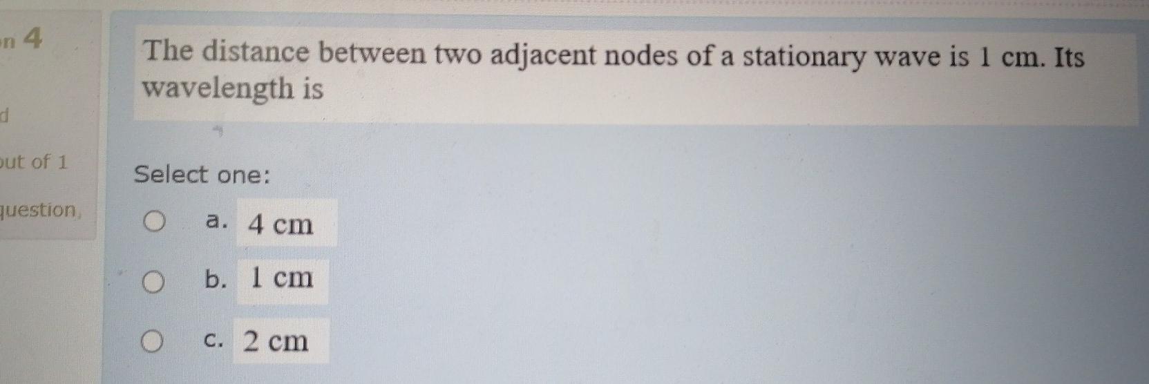 Solved en 4 The distance between two adjacent nodes of a | Chegg.com