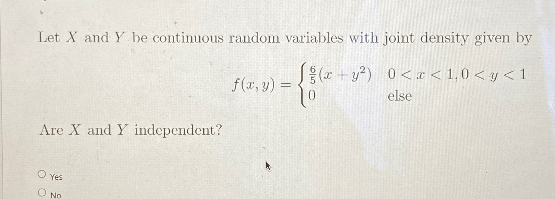 Solved Let X ﻿and Y ﻿be Continuous Random Variables With 8095