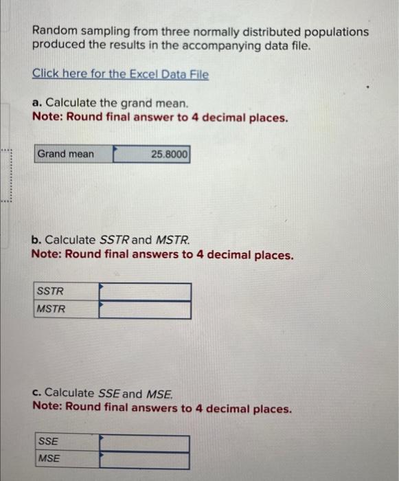 Solved Random sampling from three normally distributed | Chegg.com