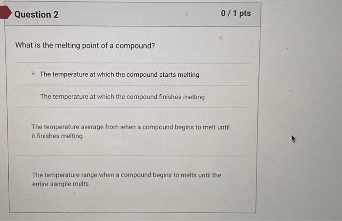 Solved What is the melting point of a compound? The | Chegg.com