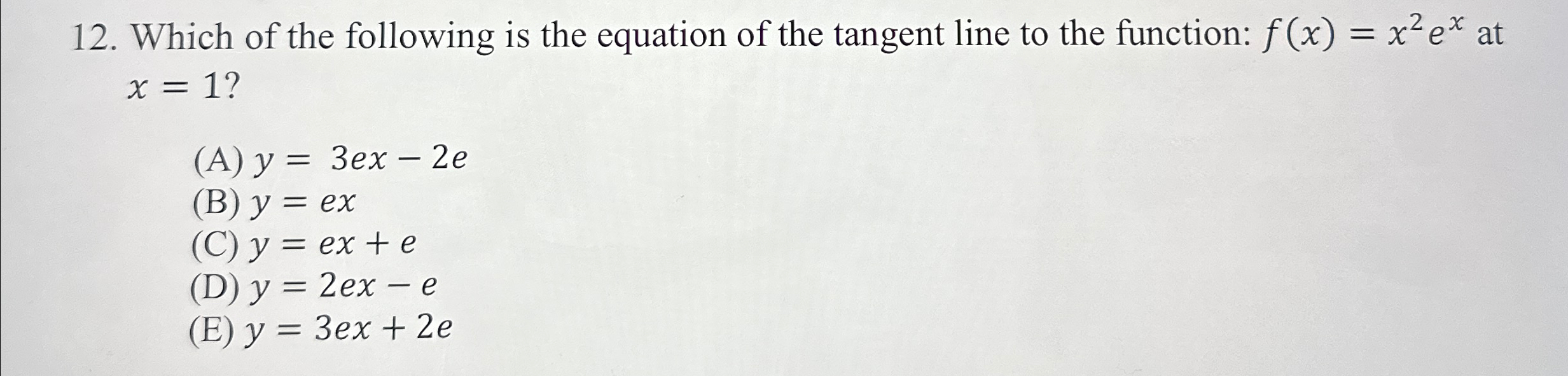 Which of the following is the equation of the tangent | Chegg.com
