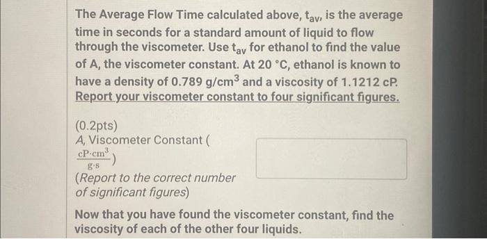 Solved The Average Flow Time calculated above, tav, is the | Chegg.com