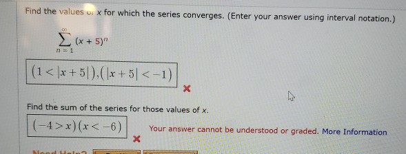 Solved Find the values of x for which the series converges. | Chegg.com