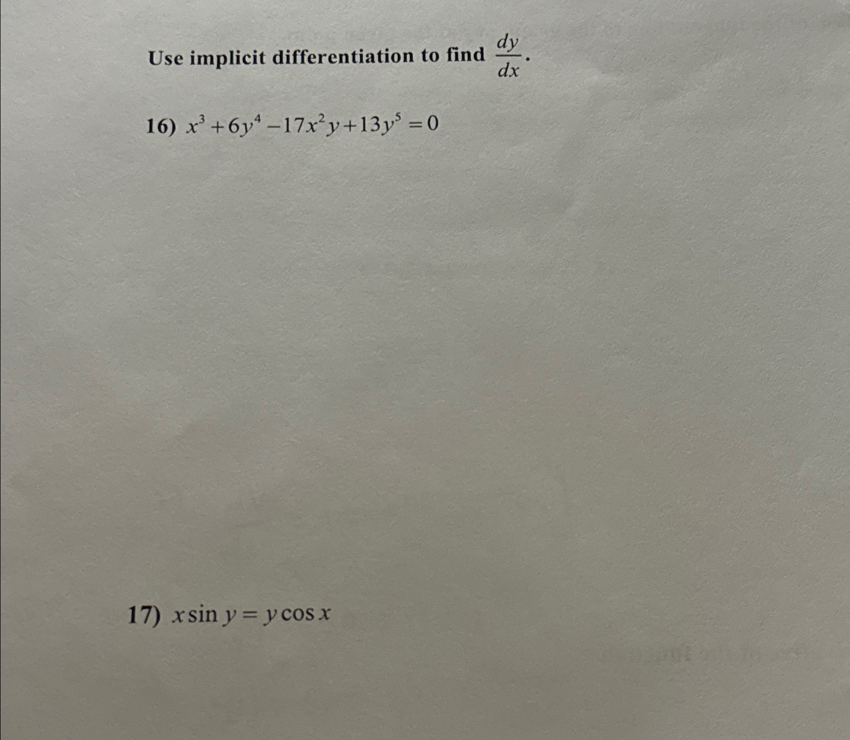 Solved Use implicit differentiation to find | Chegg.com