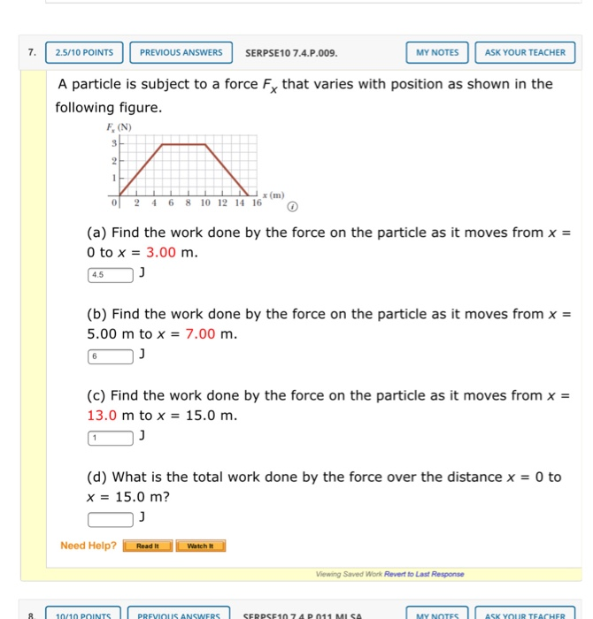 Solved 7. 2.5/10 POINTS PREVIOUS ANSWERS SERPSE10 7.4.P.009. | Chegg.com Solved 7. 2.5/10 POINTS PREVIOUS ANSWERS SERPSE10 7.4.P.009. | Chegg.com