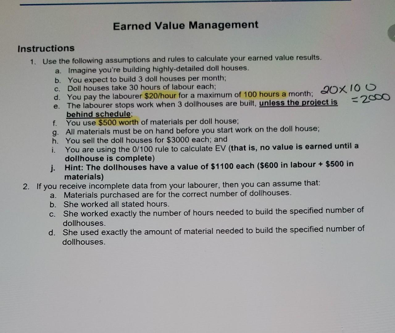 Solved Instructions 1. Use the following assumptions and | Chegg.com