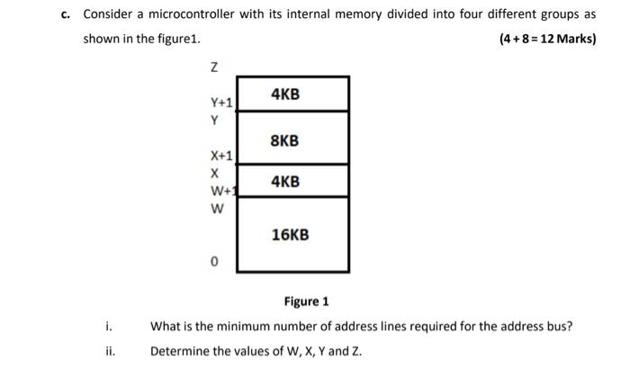 Solved C. Consider a microcontroller with its internal | Chegg.com