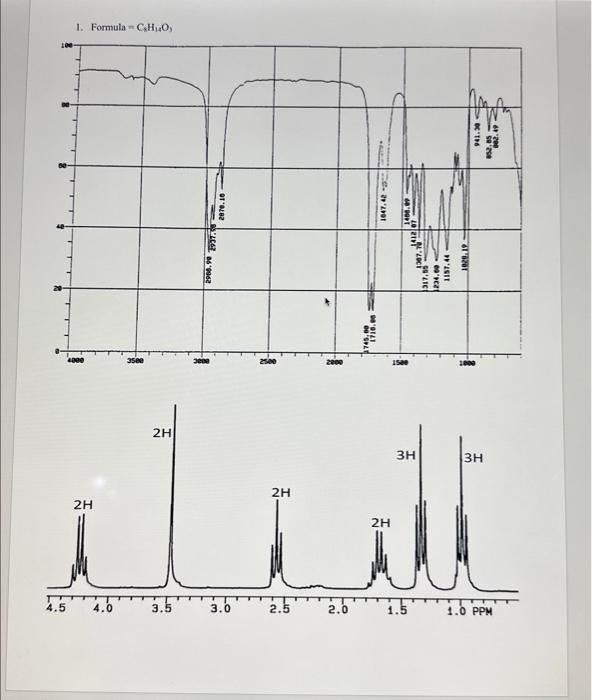 Solved 1. Formula =C8H14O3 | Chegg.com
