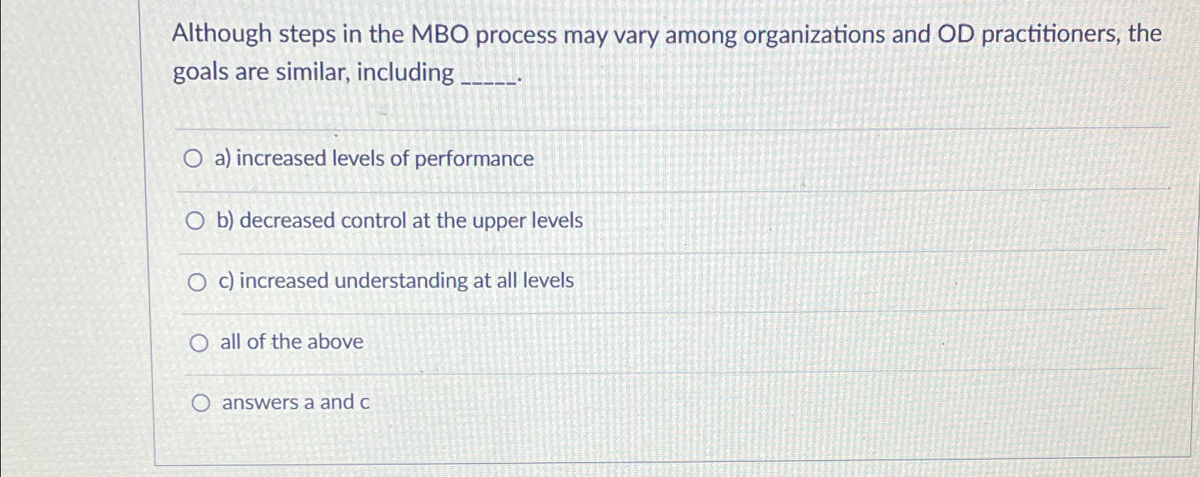 Solved Although steps in the MBO process may vary among | Chegg.com