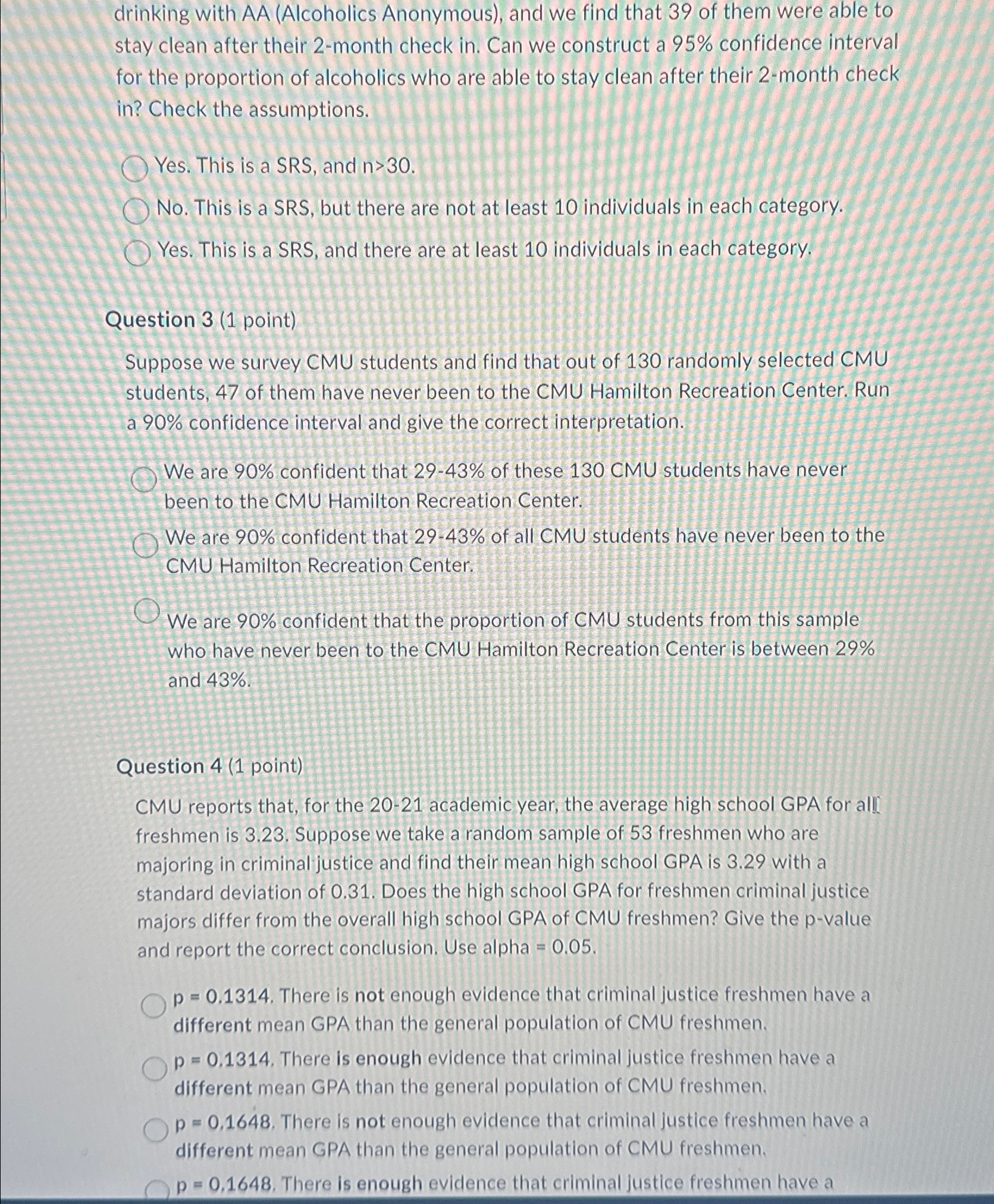 Solved drinking with AA (Alcoholics Anonymous), ﻿and we find | Chegg.com