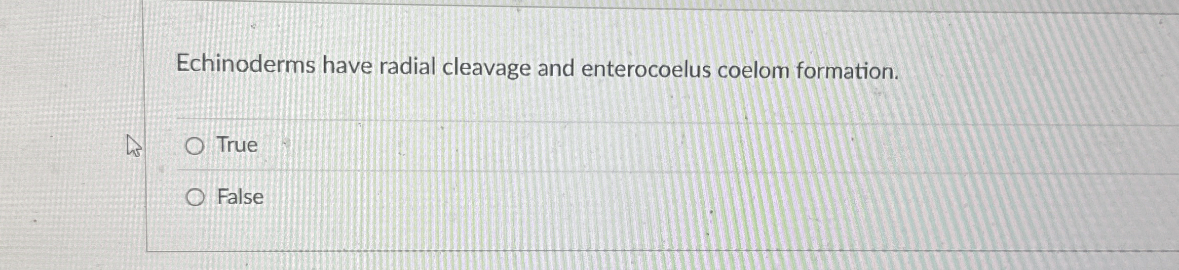 Solved Echinoderms have radial cleavage and enterocoelus | Chegg.com