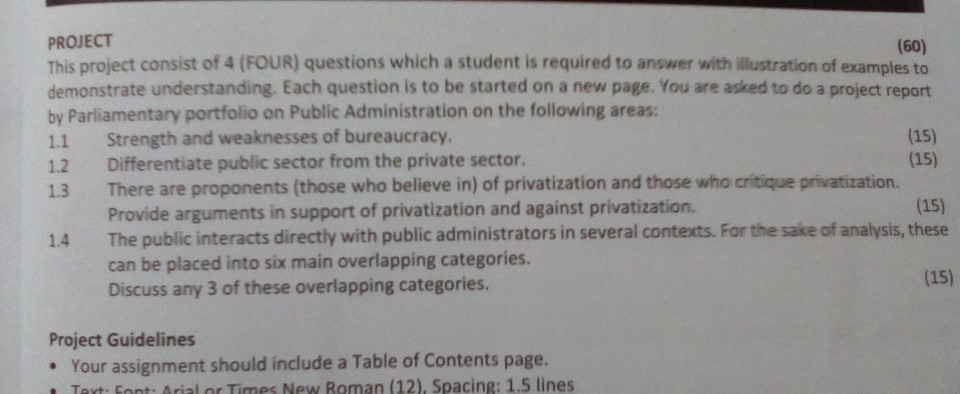 Solved PROJECT This project consist of 4 (FOUR) questions | Chegg.com