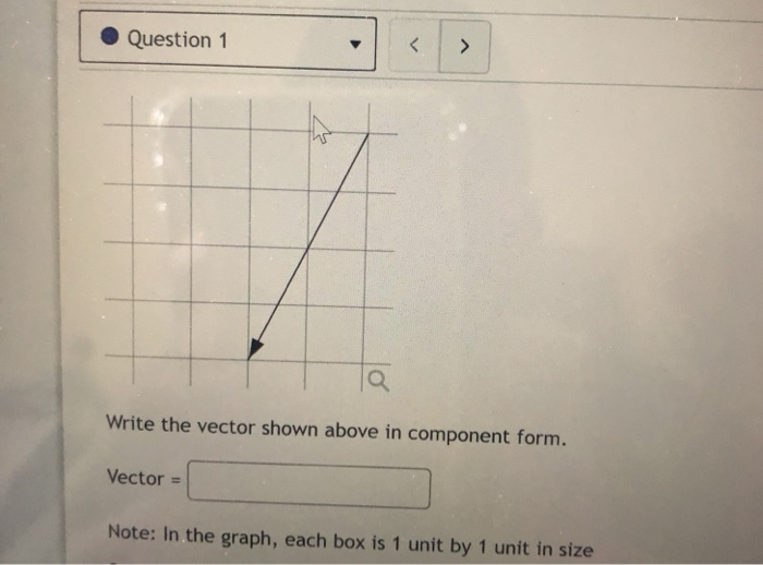 Solved Question 1 Q Write the vector shown above in | Chegg.com