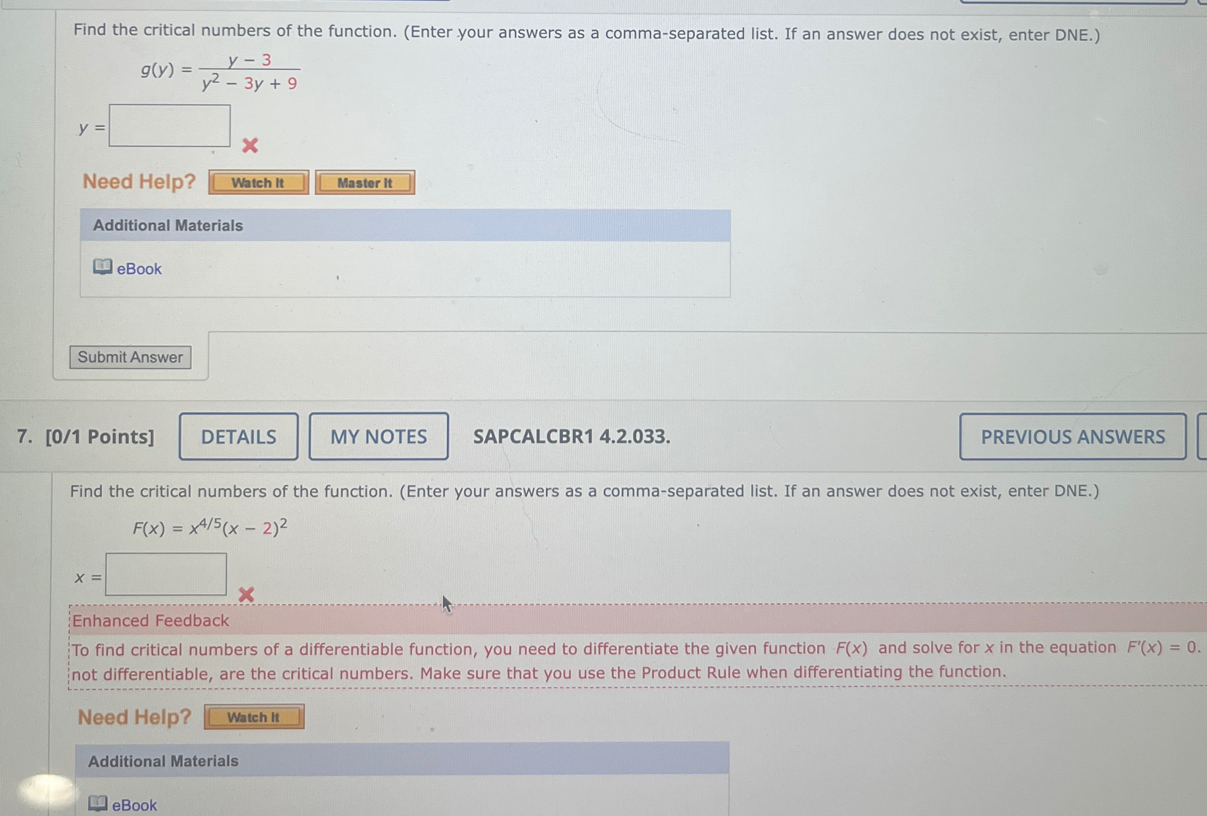 Solved Find the critical numbers of the function. (Enter | Chegg.com