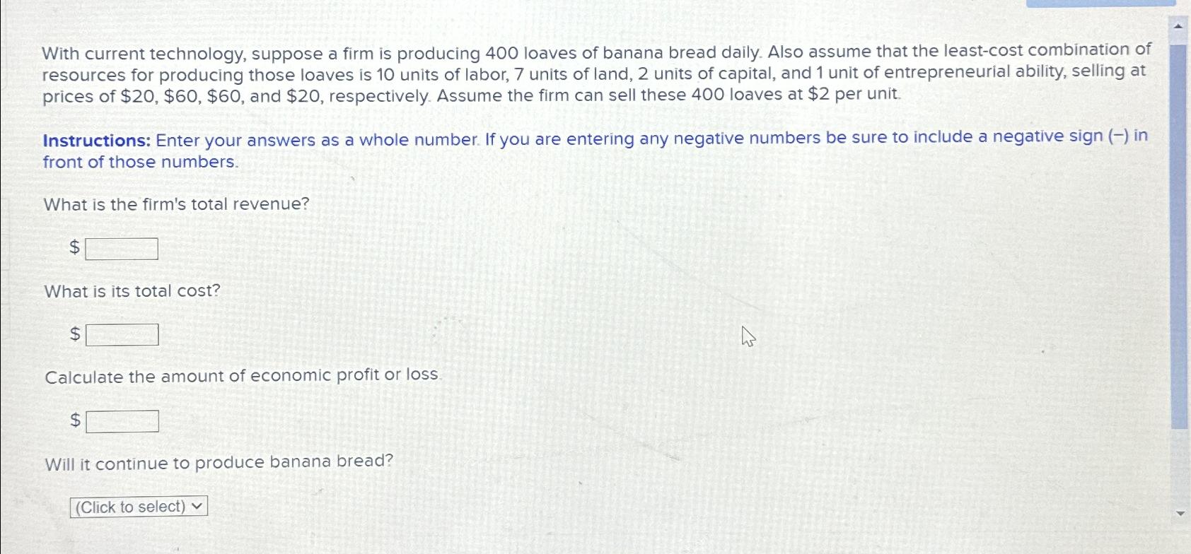 Solved With current technology, suppose a firm is producing | Chegg.com