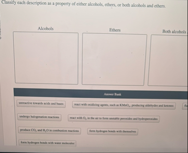 Solved Classify each description as a property of either | Chegg.com