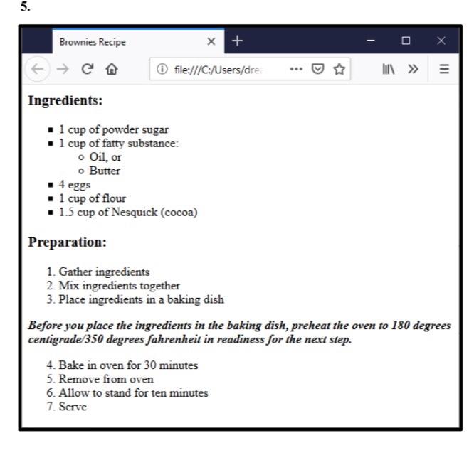Solved Create a webpage that prints the following:New | Chegg.com