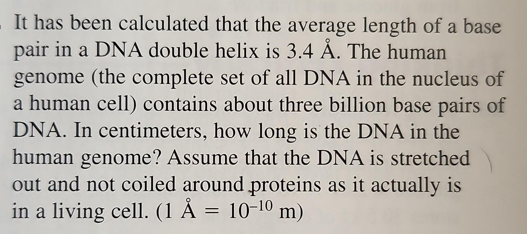 Solved It has been calculated that the average length of a | Chegg.com