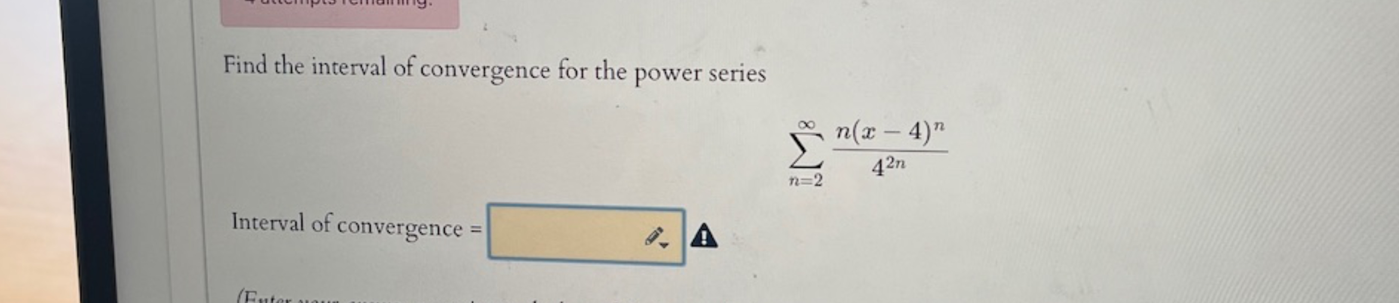 Solved Find the interval of convergence for the power | Chegg.com