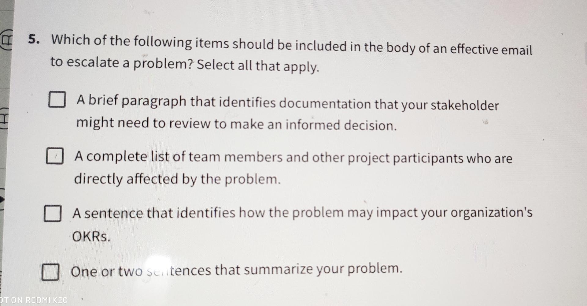 Solved Which of the following items should be included in | Chegg.com