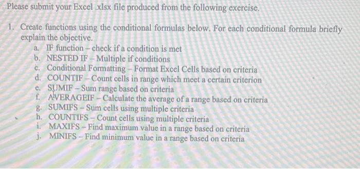 Solved Please submit your Excel xlsx file produced from the | Chegg.com Solved Please submit your Excel xlsx file produced from the | Chegg.com
