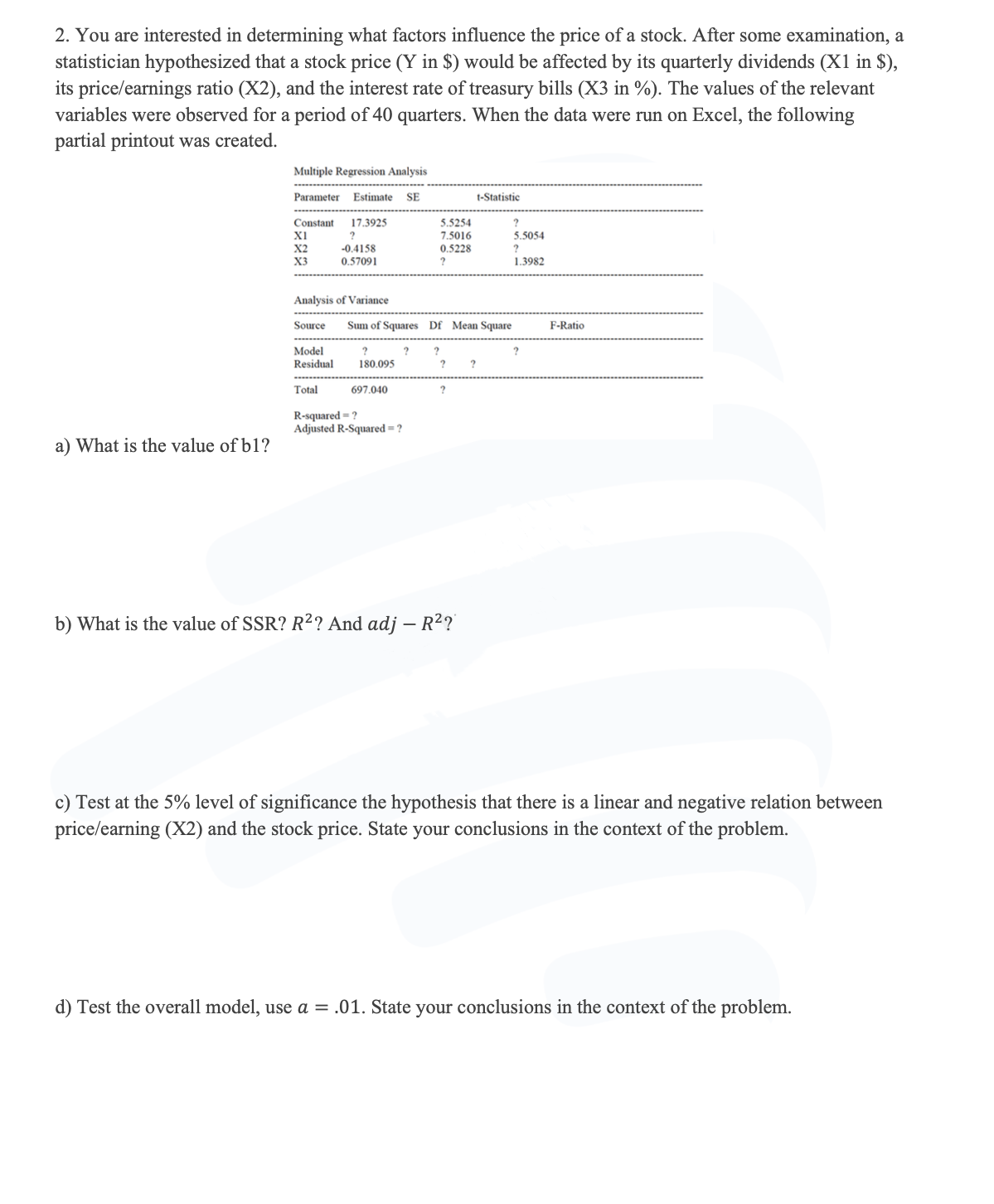 Solved The question is listed in the image, all four | Chegg.com