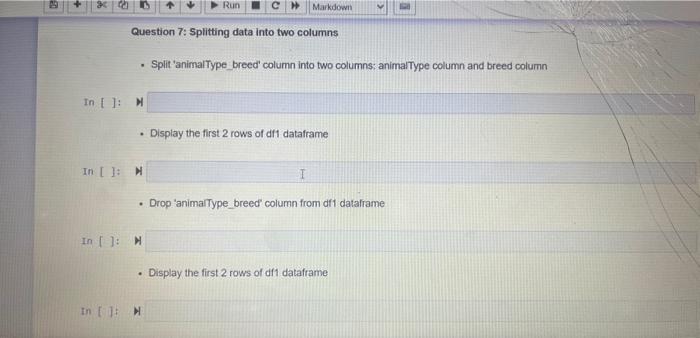 Question 7 Splitting Data Into Two Columns Split 