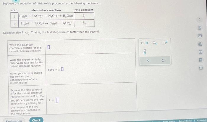Solved Suppose the reduction of nitric oxide proceeds by the | Chegg.com