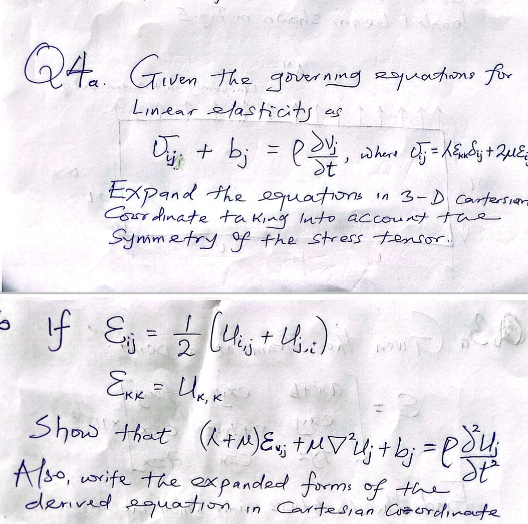 Solved Q4a. ﻿Given the governing equations for Linear | Chegg.com
