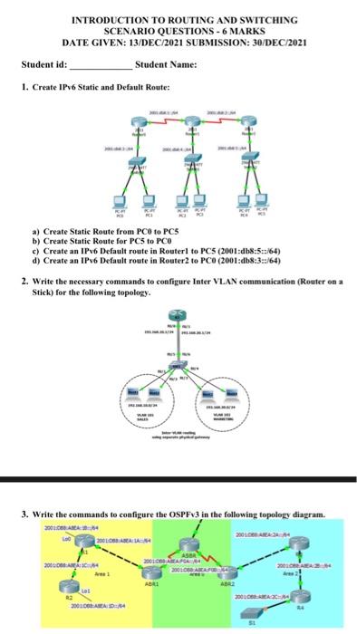 INTRODUCTION TO ROUTING AND SWITCHING SCENARIO | Chegg.com