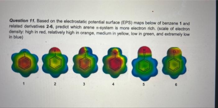 Solved around the benzene ring. Question 10. Based on the | Chegg.com