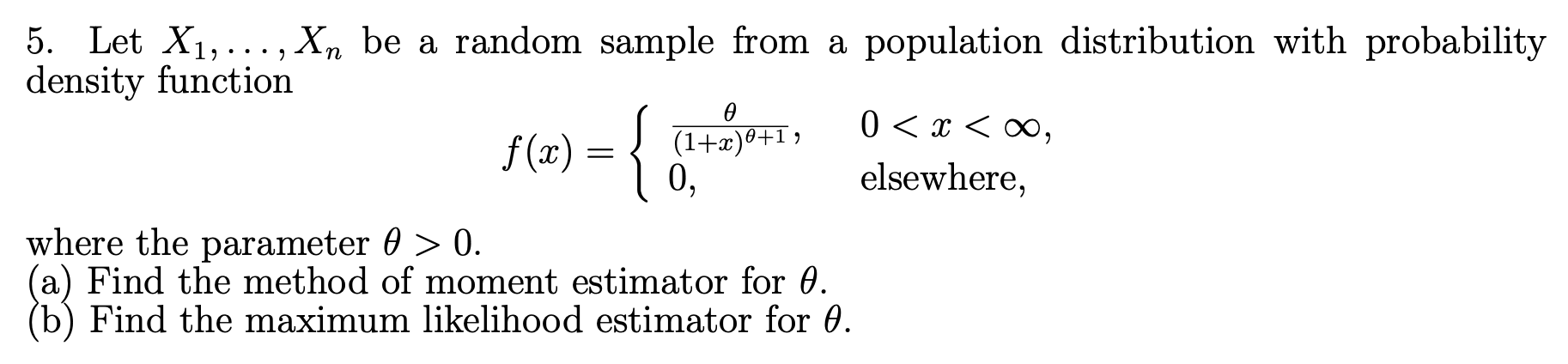 Solved Let x1,dots,xn ﻿be a random sample from a population | Chegg.com