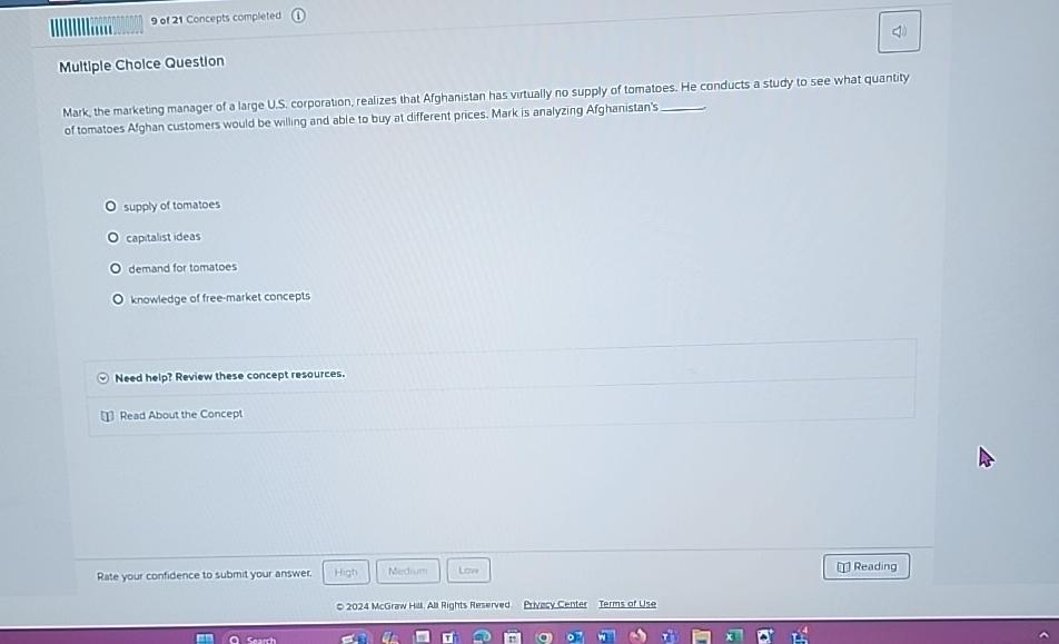 Solved 9 ﻿of 21 ﻿concepts completed (1)Multiple Cholce | Chegg.com