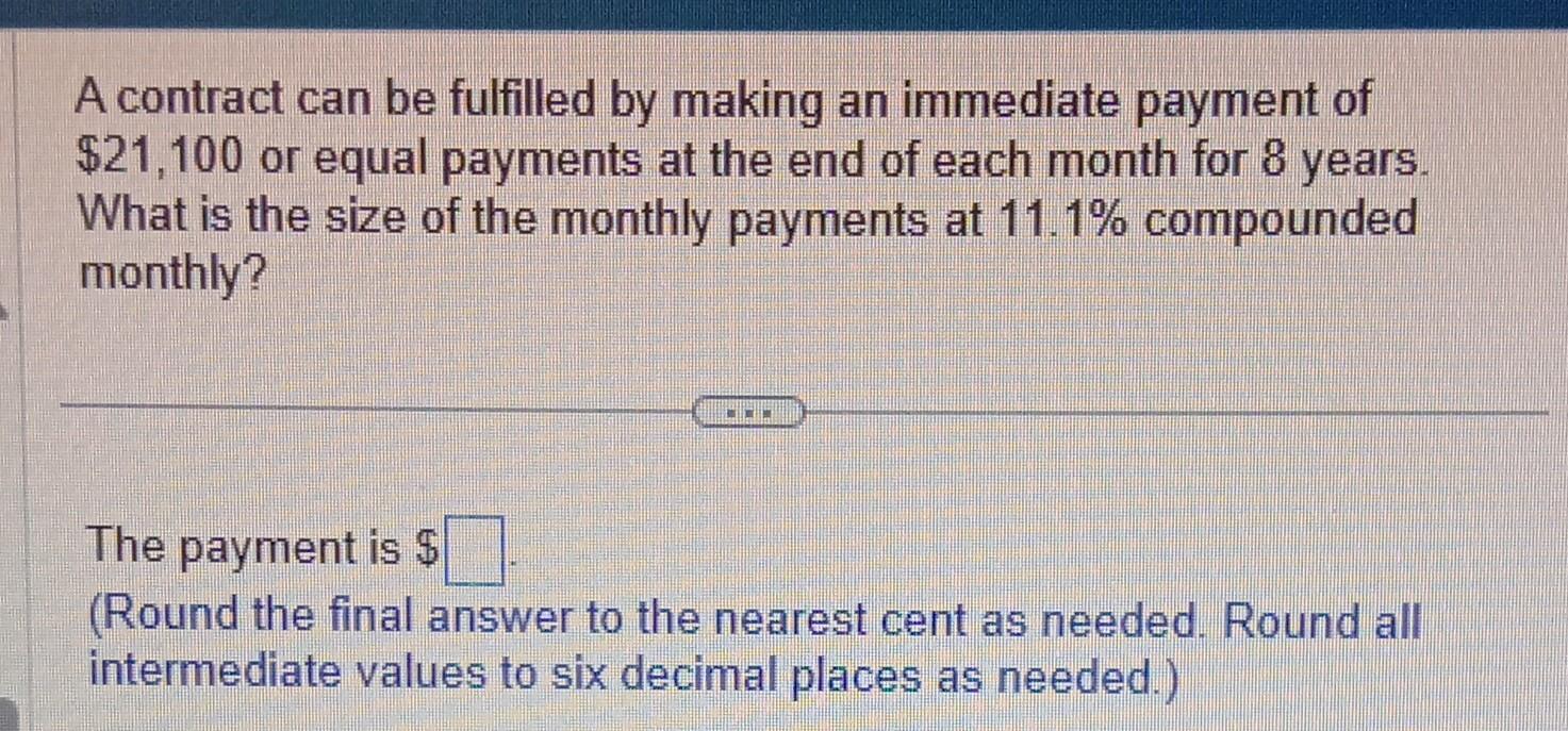Solved A contract can be fulfilled by making an immediate | Chegg.com