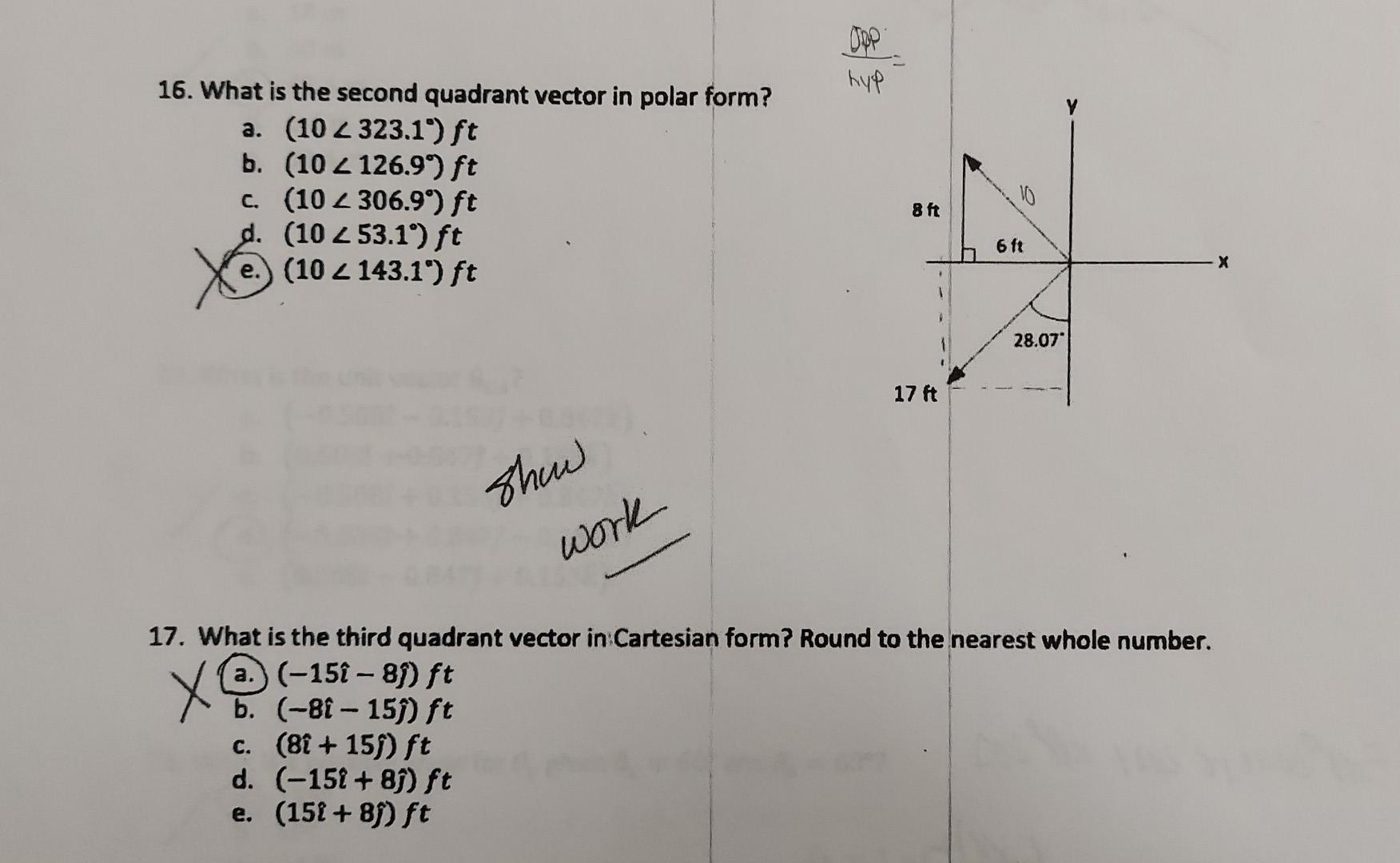 Solved 16. What is the second quadrant vector in polar form? | Chegg.com