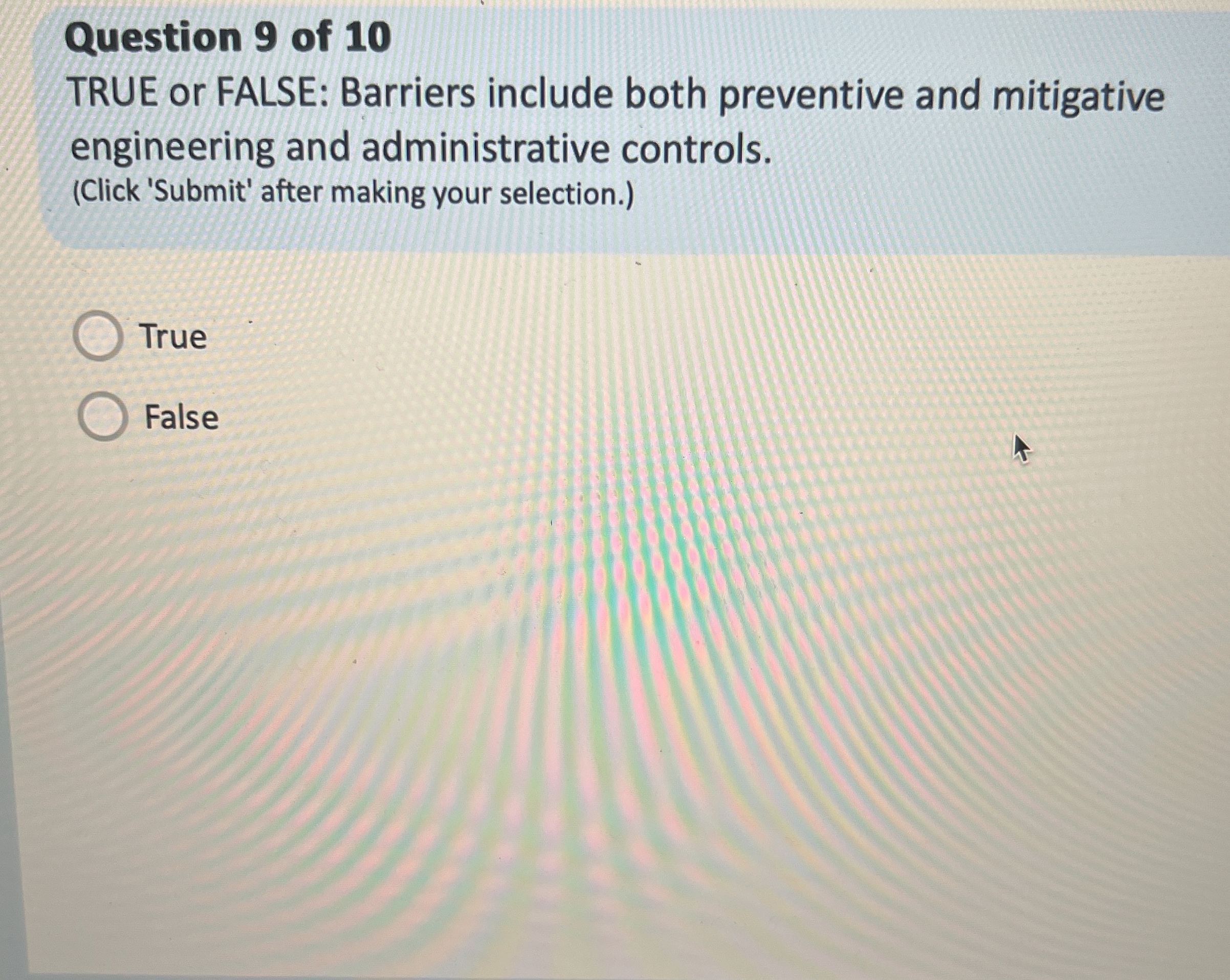 Solved Question 9 ﻿of 10TRUE or FALSE: Barriers include both | Chegg.com