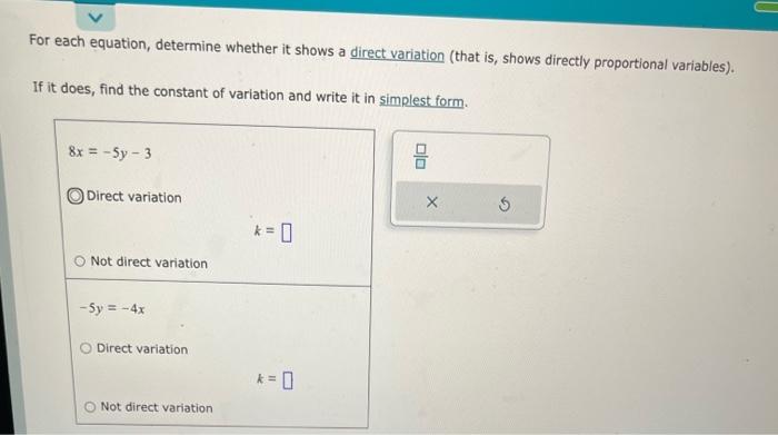 Solved For each equation, determine whether it shows a | Chegg.com