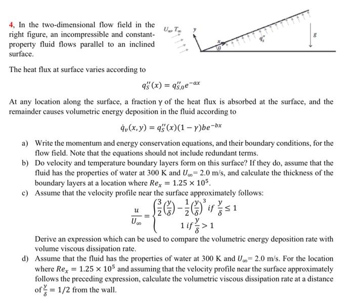 Solved 4, In the two-dimensional flow field in the UT right | Chegg.com