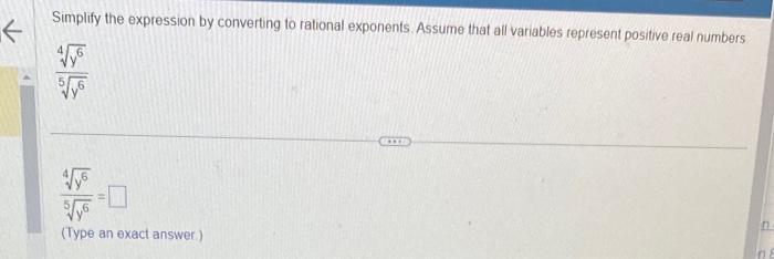 Solved Simplify the expression by converting to rational | Chegg.com