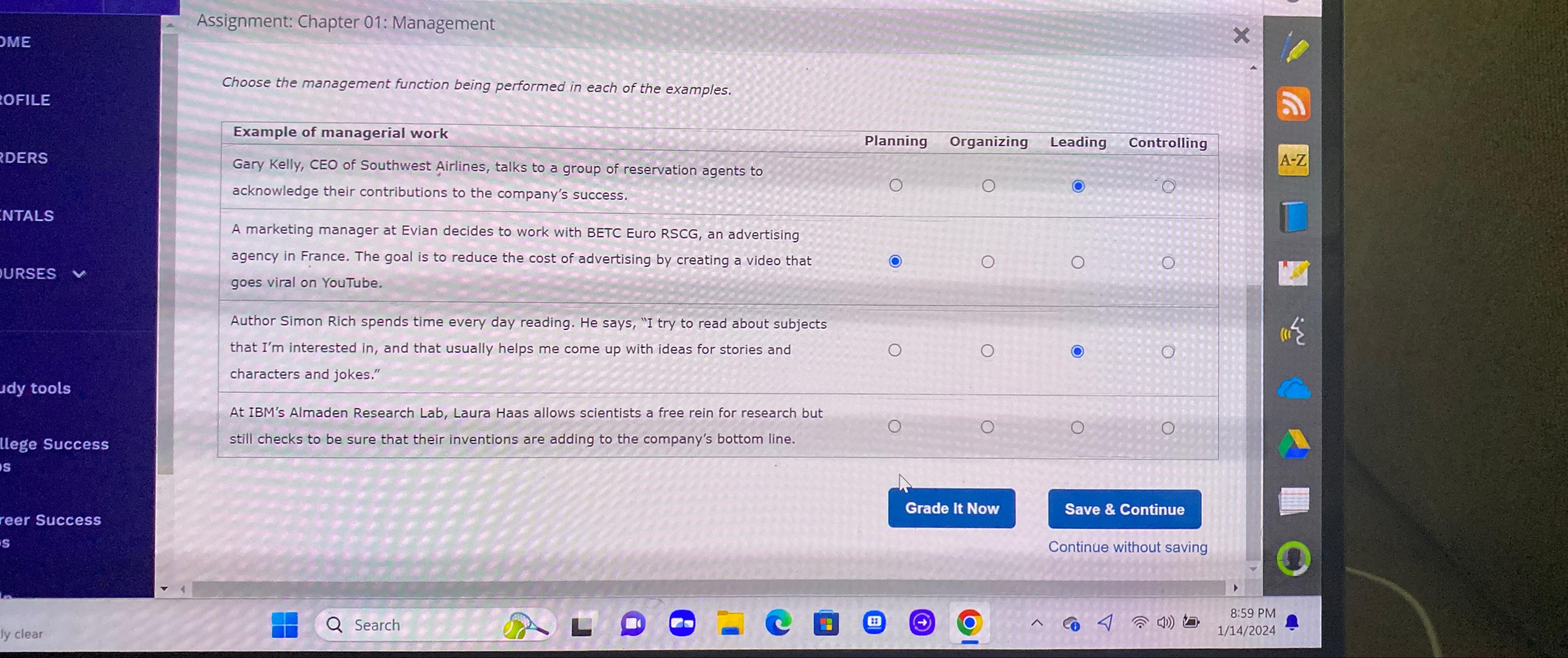 Solved Assignment: Chapter 01: ManagementChoose the | Chegg.com