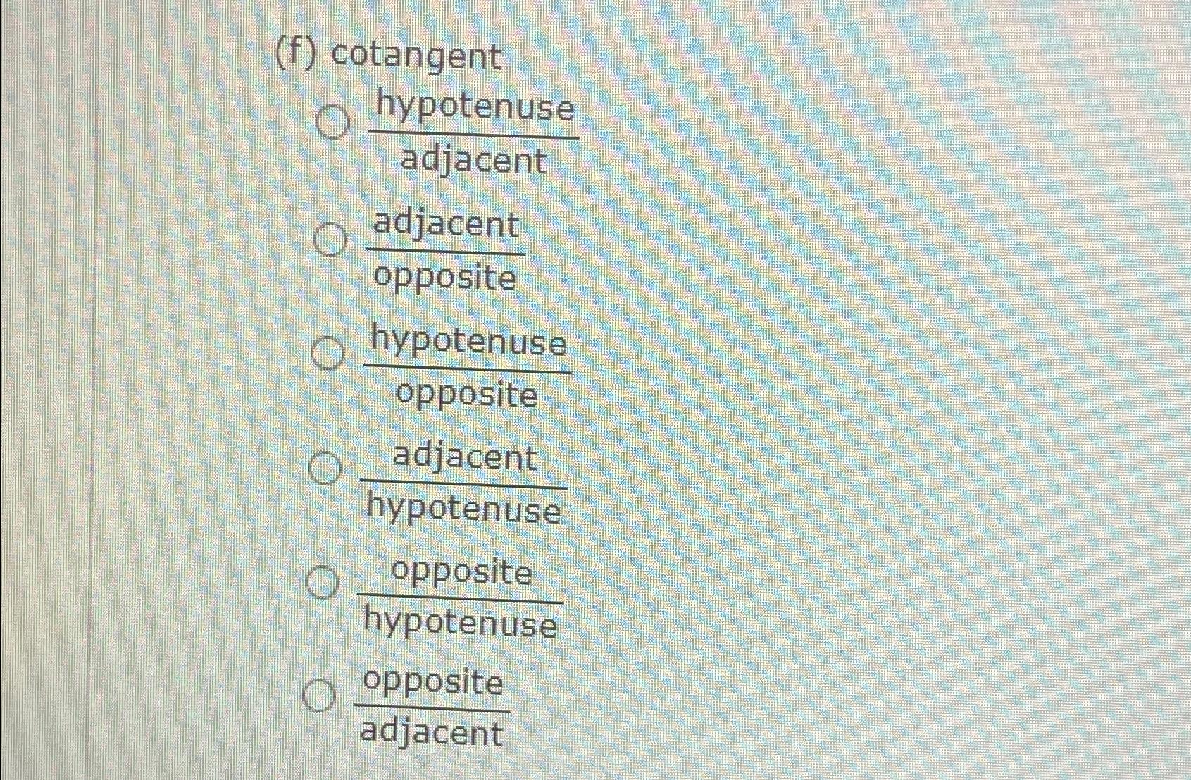 Solved Match each trigonometric funtion with its right | Chegg.com